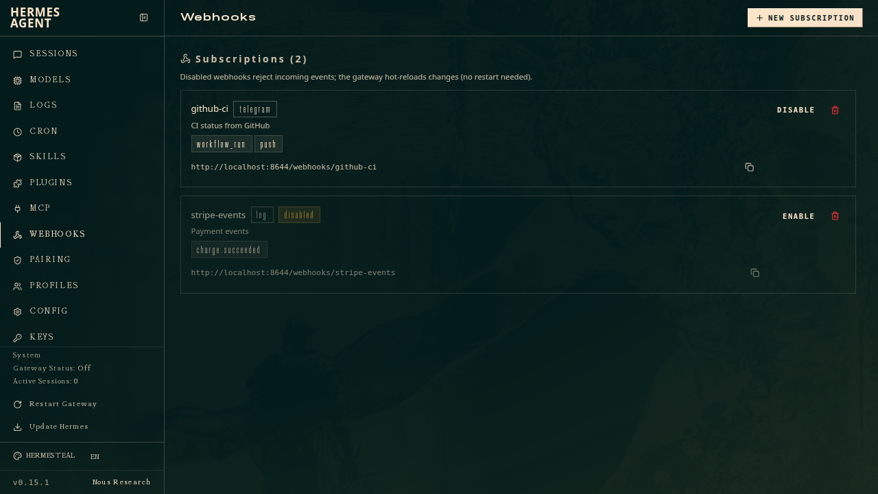 Web Dashboard | Hermes Agent